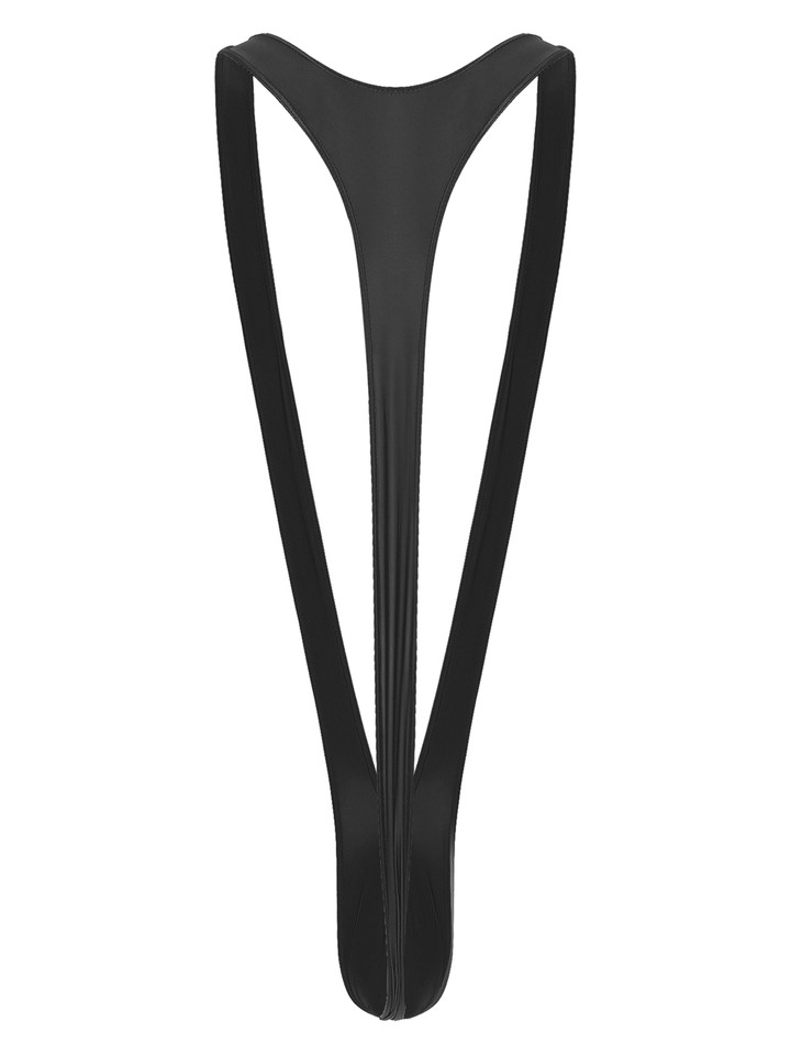 Men's Sexy One-piece Mankini Swimwear Jockstrap Thong Singlet Bodysuit ...