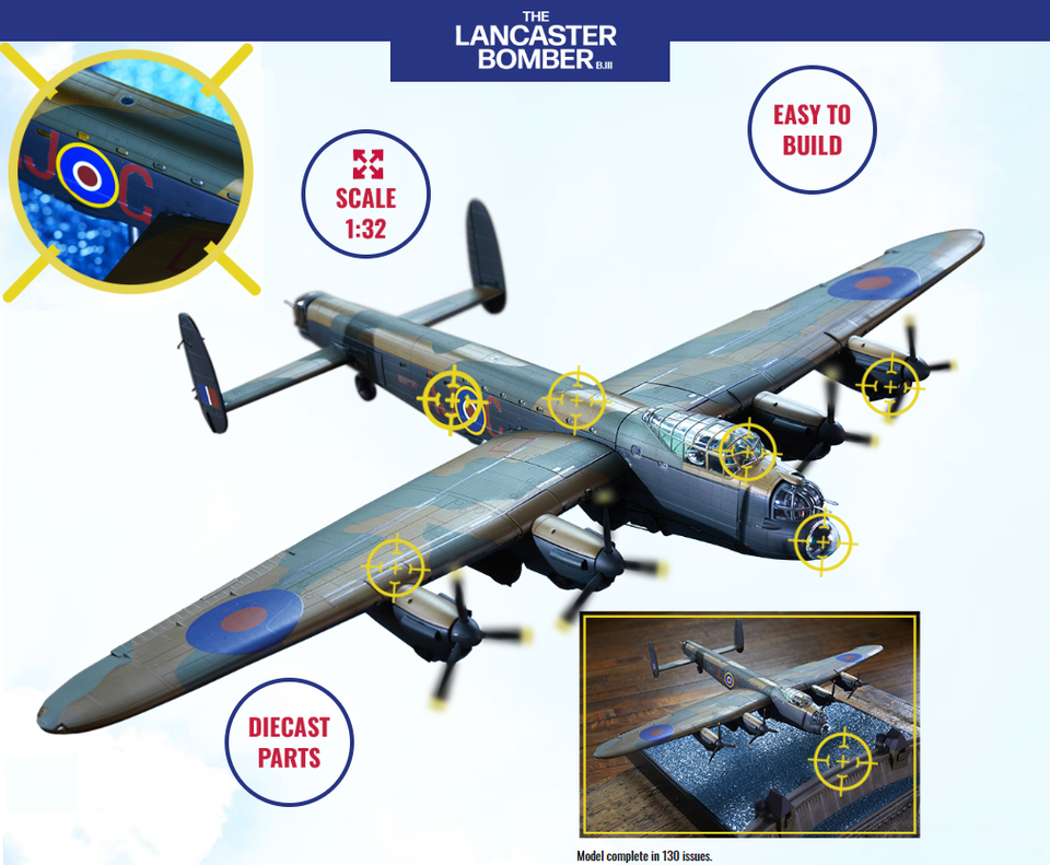 NEW Hachette Build The Lancaster Bomber B.III Scale 1:32 Partworks ...