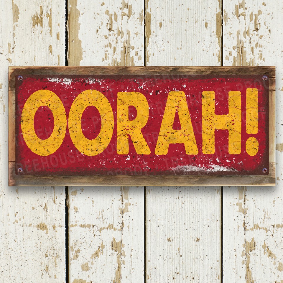 OOH RAH Marines Rustic Metal Street Signs - HandMade in USA THC2199 | eBay