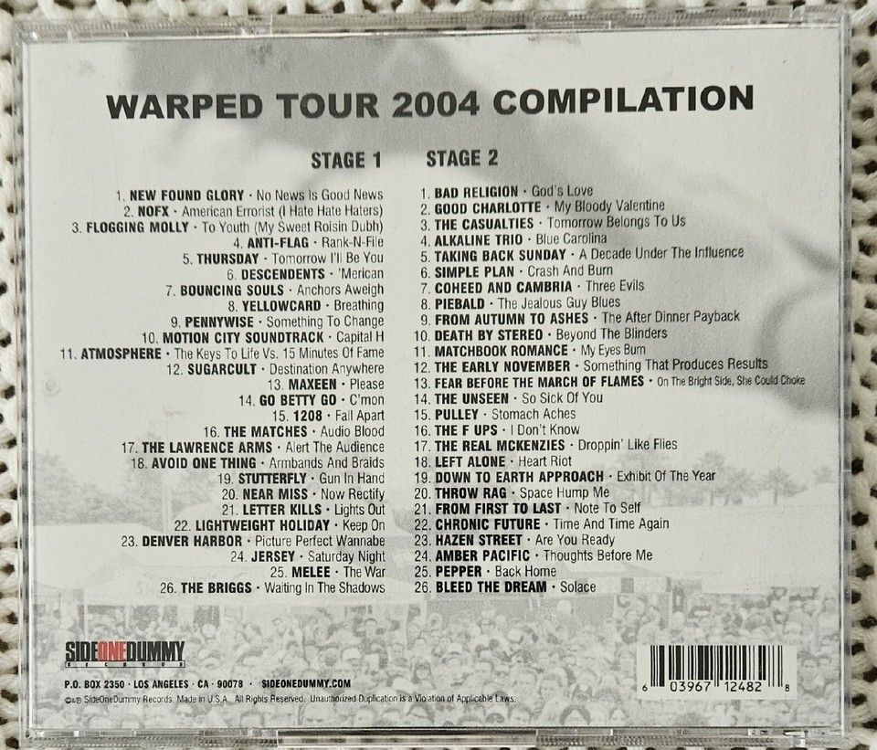 Warped Tour: 2004 Compilation by Various Artists (CD, Jun-2004, 2 Discs ...
