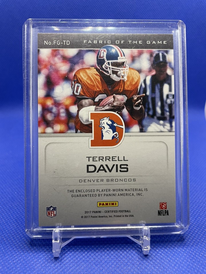 Terrell Davis 2017 Panini Certified /5 Patch Fabric of the Game SP ...