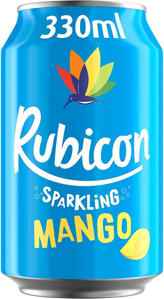 Rubicon Sparkling Fizzy Drink Cans, 330 ml - Pack of 18 Pack of 24 Fast ...
