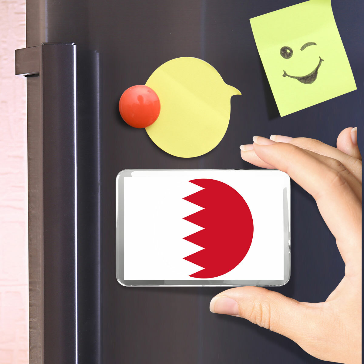 Awesome Bahrain Flag Vinyl Classic fridge magnet - Manama Kitchen Fun ...