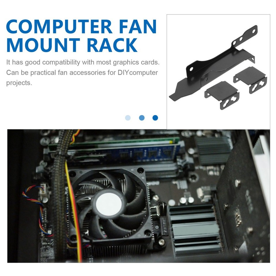 3 Sets Gpu Support Bracket Dual Fan Mount Computer Radiator Holder ...