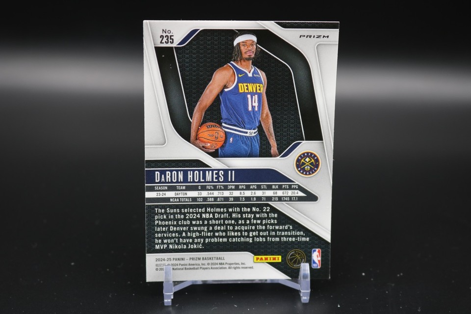 DaRon Holmes 2024-25 Panini Prizm II RC Pink Cracked Ice Prizm #235 ...