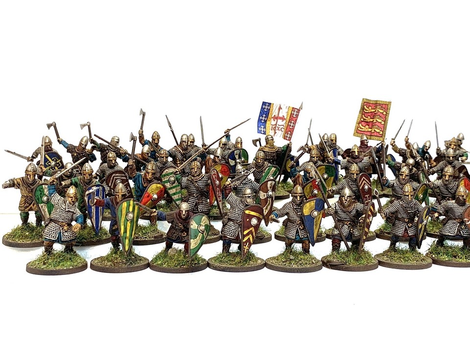 GREAT NORMAN WARRIOR HORDE ARMY 60 28mm painted historical wargame DARK ...