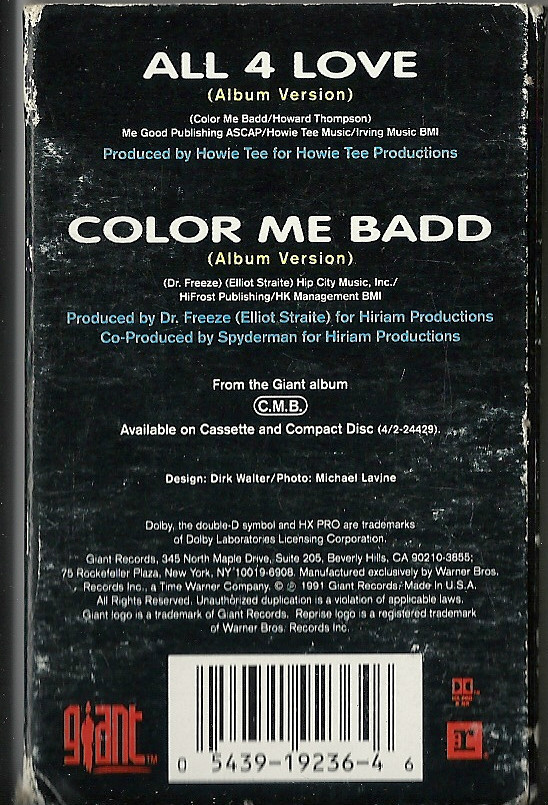 All 4 Love - Color Me Badd (Cassette Single) | eBay