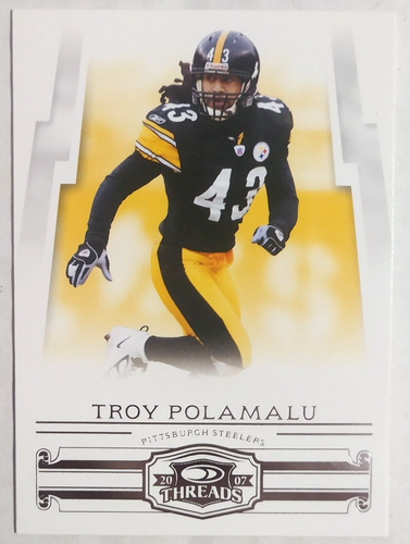 Troy Polamalu 2007 Donruss Threads #112 Pittsburgh Steelers Football ...