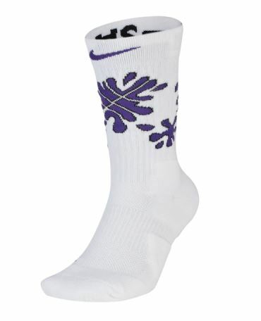 Nike Elite Socks Purple And White