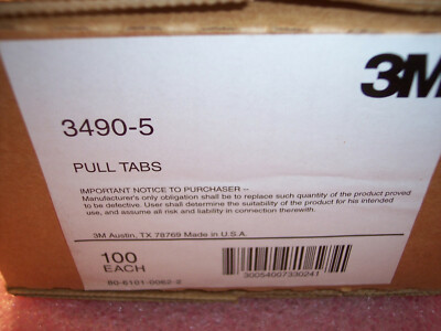 QTY (100) 3490-5 3M PULL TABS FOR 50 & 60 POSITION SOCKET CONNECTORS ...