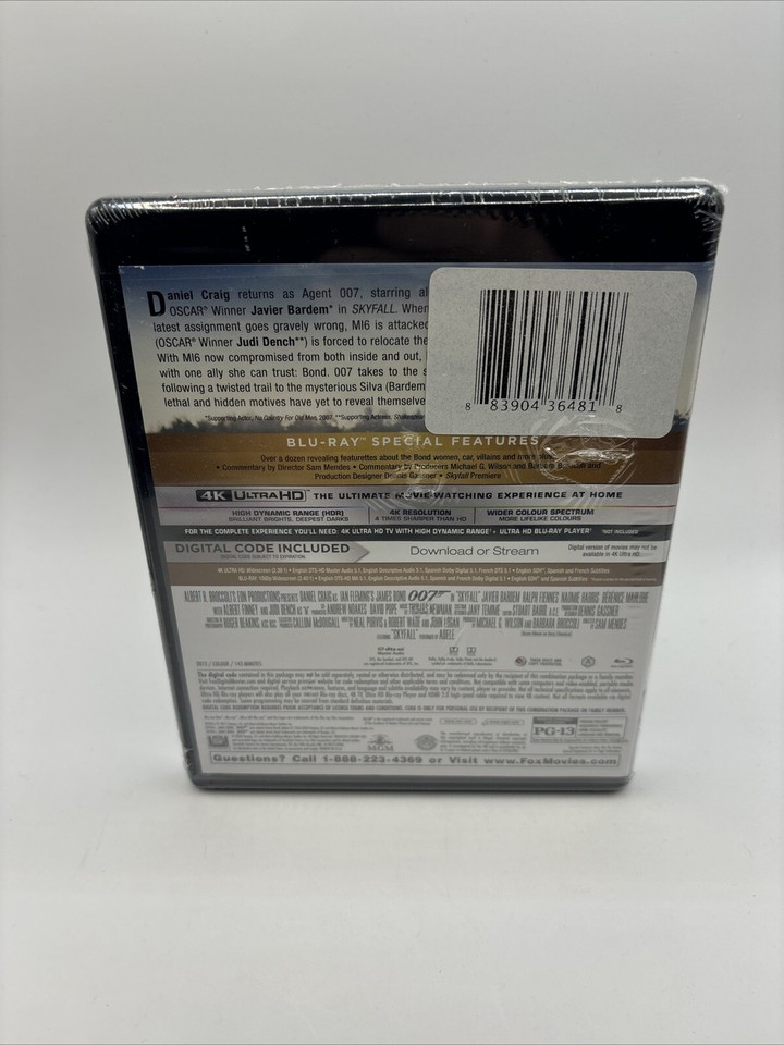 Skyfall (4K Ultra HD/Blu-Ray, 2012, 2-Disc Set, Includes Digital Copy ...