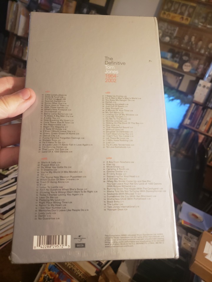 New Tom Jones The Definitive 1964-2002 4 CD Box Set Sealed 93 Tracks ...