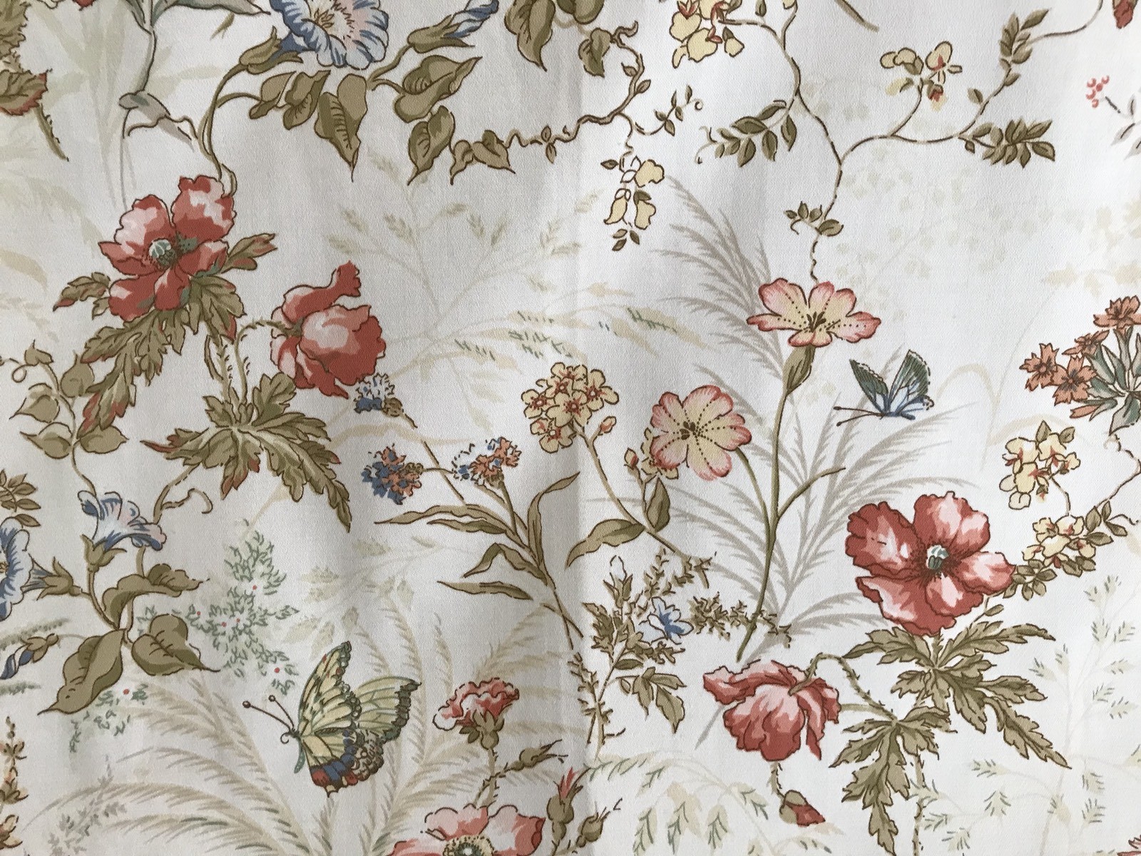 Crowson Fabric ‘Meadow Sweet’ Floral & Butterfly Fat Quarter 22 X 18 ...