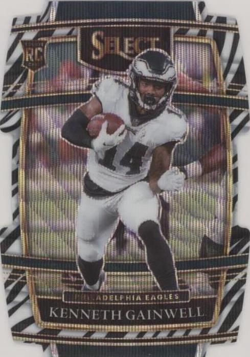 2021 Panini Select - Concourse Kenneth Gainwell #81 Zebra Prizm Die-Cut ...