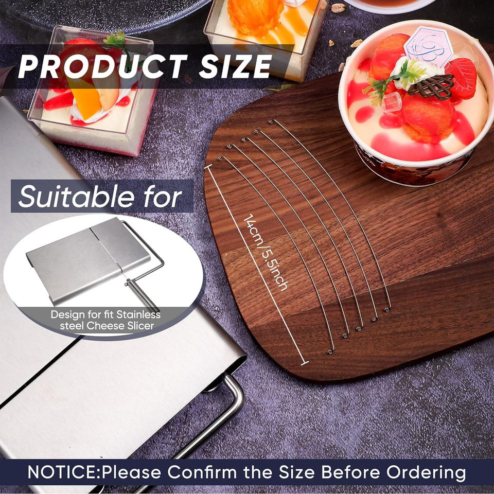 Cheese Slicer Wires 5.5 Inch Stainless Steel Cheese Cutter Cheese Wire ...