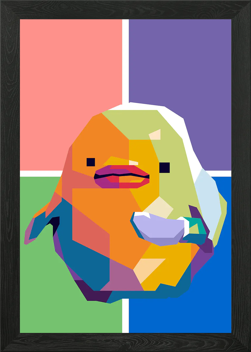 Duck Chicken Knife Meme Framed Wall Art Poster Canvas Print Picture | eBay