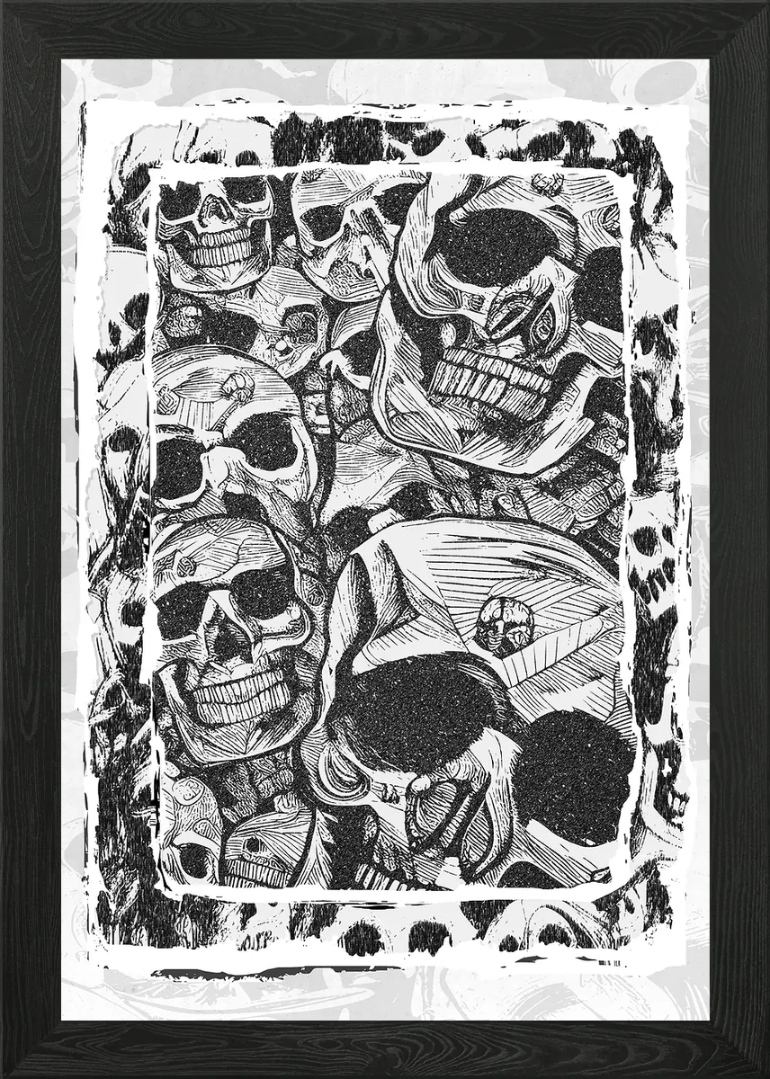 Skull and Skulls Framed Wall Art Poster Canvas Print Picture | eBay UK