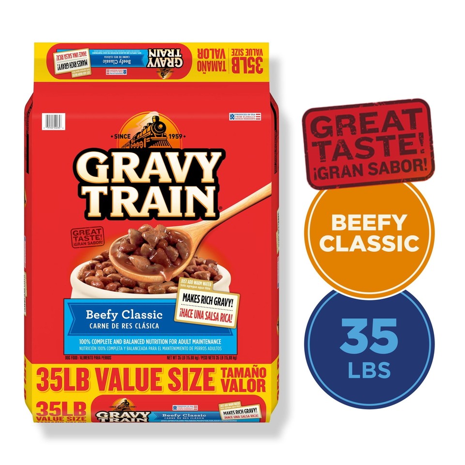 New Gravy Train Beefy Classic Dry Dog Food, 14 lb. Bag | eBay