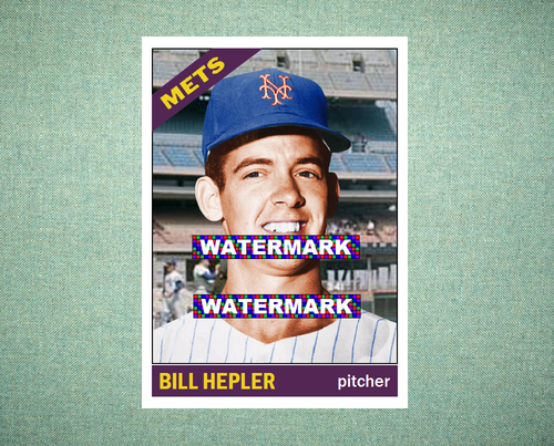 Bill Hepler New York Mets 1966 Style Custom Baseball Art Card | eBay