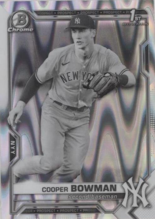 2021 Bowman Draft - Chrome Cooper Bowman #BDC-87 Black & White RayWave ...