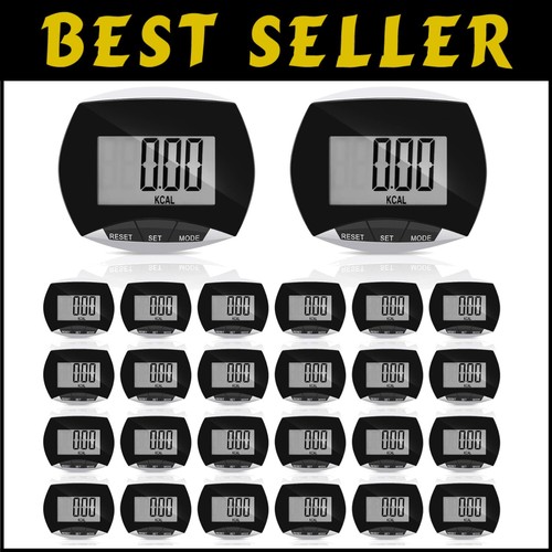Portable LCD Pedometer Step Counters - 32 Pack with Easy Clip for All ...