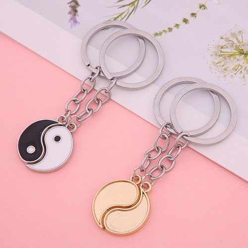 Yin Yang Tai Chi Keychain Best Friends Couple Matching Sets Keyring ...