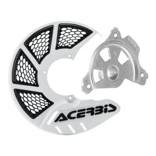 Acerbis X-Brake Vented Front Disc Cover with Mounting Kit White/Black ...