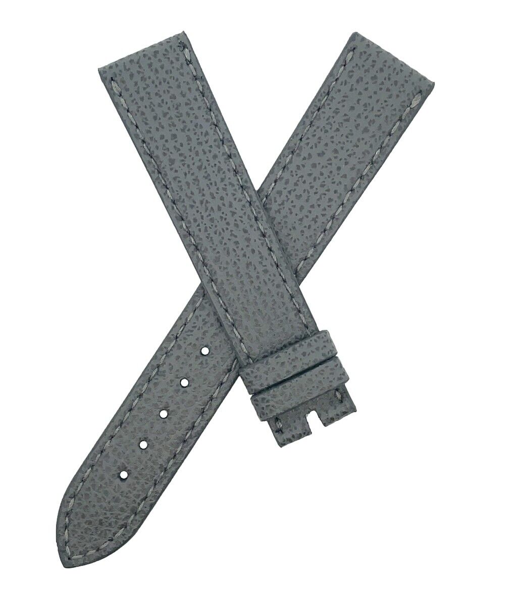 Chopard 18mm x 16mm Men's Grey Genuine Leather Watch Band Chopard 18mm x 16mm Men's Grey Genuine Leather Watch Band