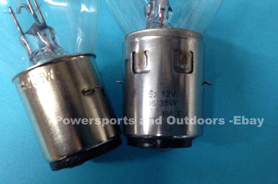 (2-Pack) Brand New S2 Light Bulbs for Scooter, Snowmobile, ATV 12V35 ...