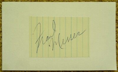 Signed FRANK MESSER Cut Index Autograph NY Yankeess RIP 2001 New York ...