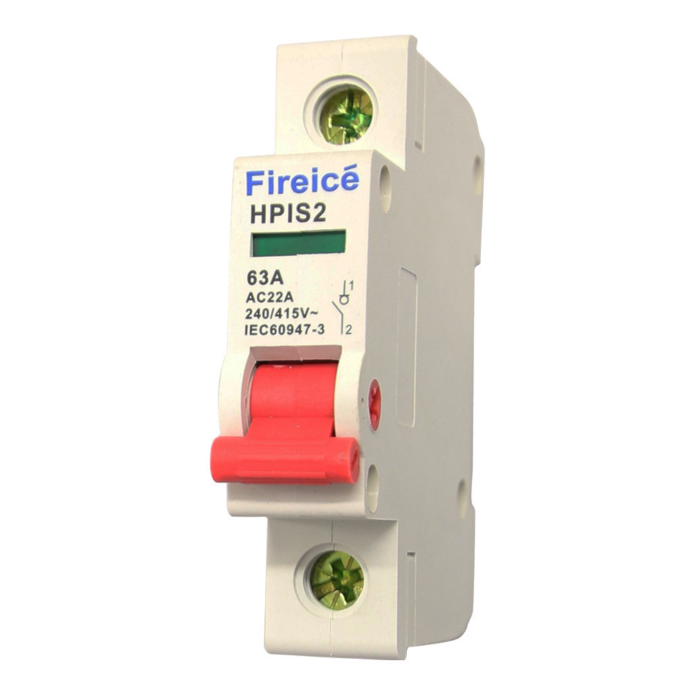 63AMP - 1 Pole Isolator Switchboard - Din Rail mount - Main Switch | eBay