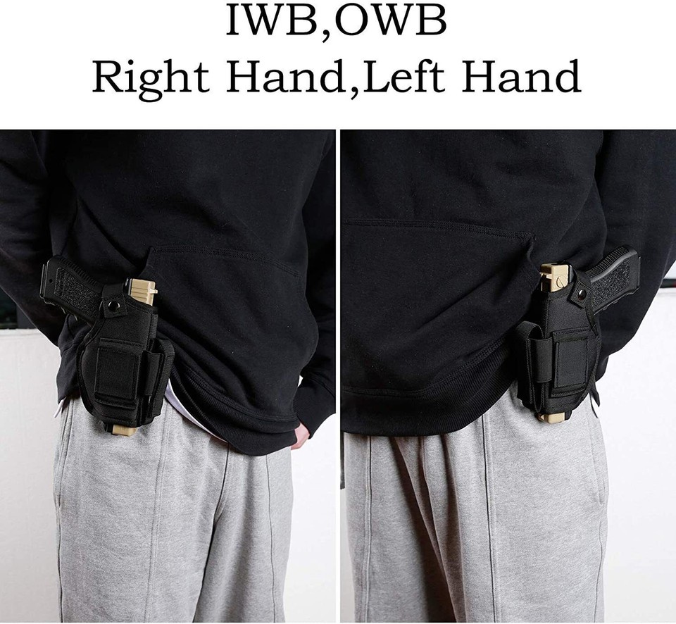 Gun Holster for Tactical Concealed Carry IWB OWB Right Left Hand Pistol ...