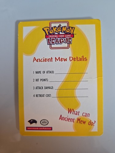 Ancient Mew Details Movie Promo Card Heavily Played - No ancient mew ...