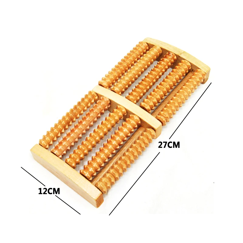 12 Roller Wooden Foot Massager Accupressure Heel Pain Arch Plantar ...