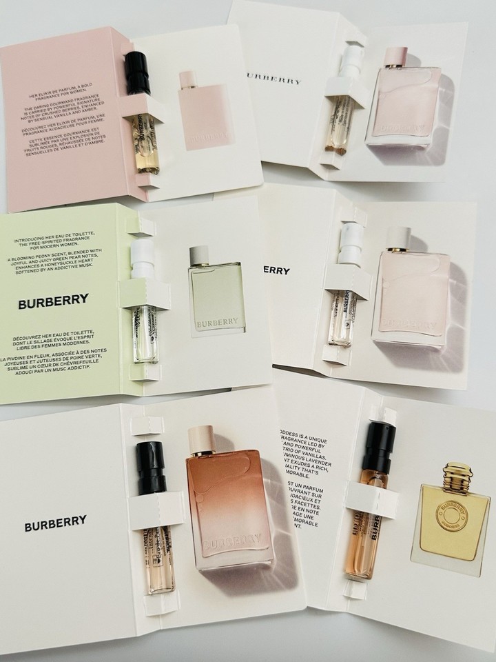 Burberry Her Perfume Collection Sample Size 6pcs (Her Blossom, Intense ...