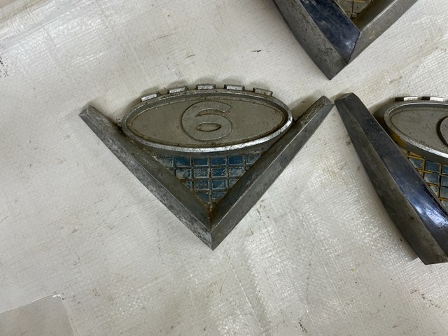 Vintage 1960s GMC V6 Hood Side Emblem Badge 2419879 Classic RARE Truck ...