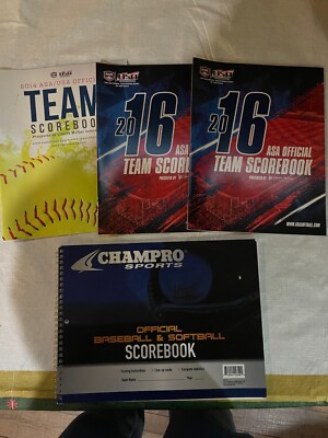 Qty 4 Scorebooks ASA Official Softball usa | eBay