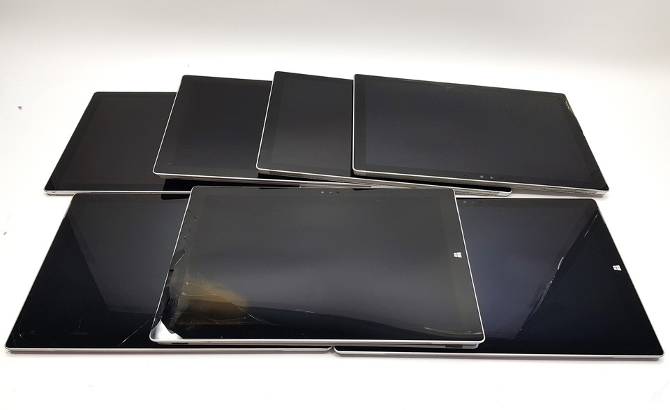 Lot of (7) Microsoft Surface Pro Gen 3 256GB(2)128GB(2)64GB(1) Gen 4 ...