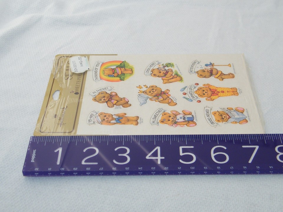 Vintage Hallmark / Dennison Kitten Bunny Mice Animal Sticker/Seals ...