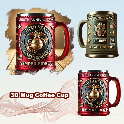 3D Embossing Water Mug Coffee Cup Interesting Drinks Mug Modern Tech ...