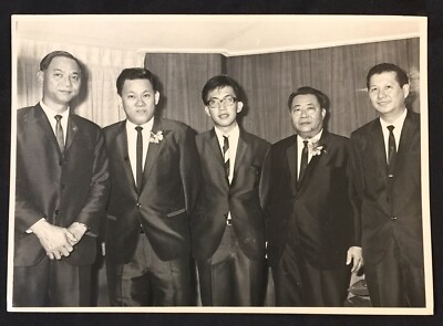1960's Chinese man male group photo 華僑照片 18.5cm x 13.2cm | eBay