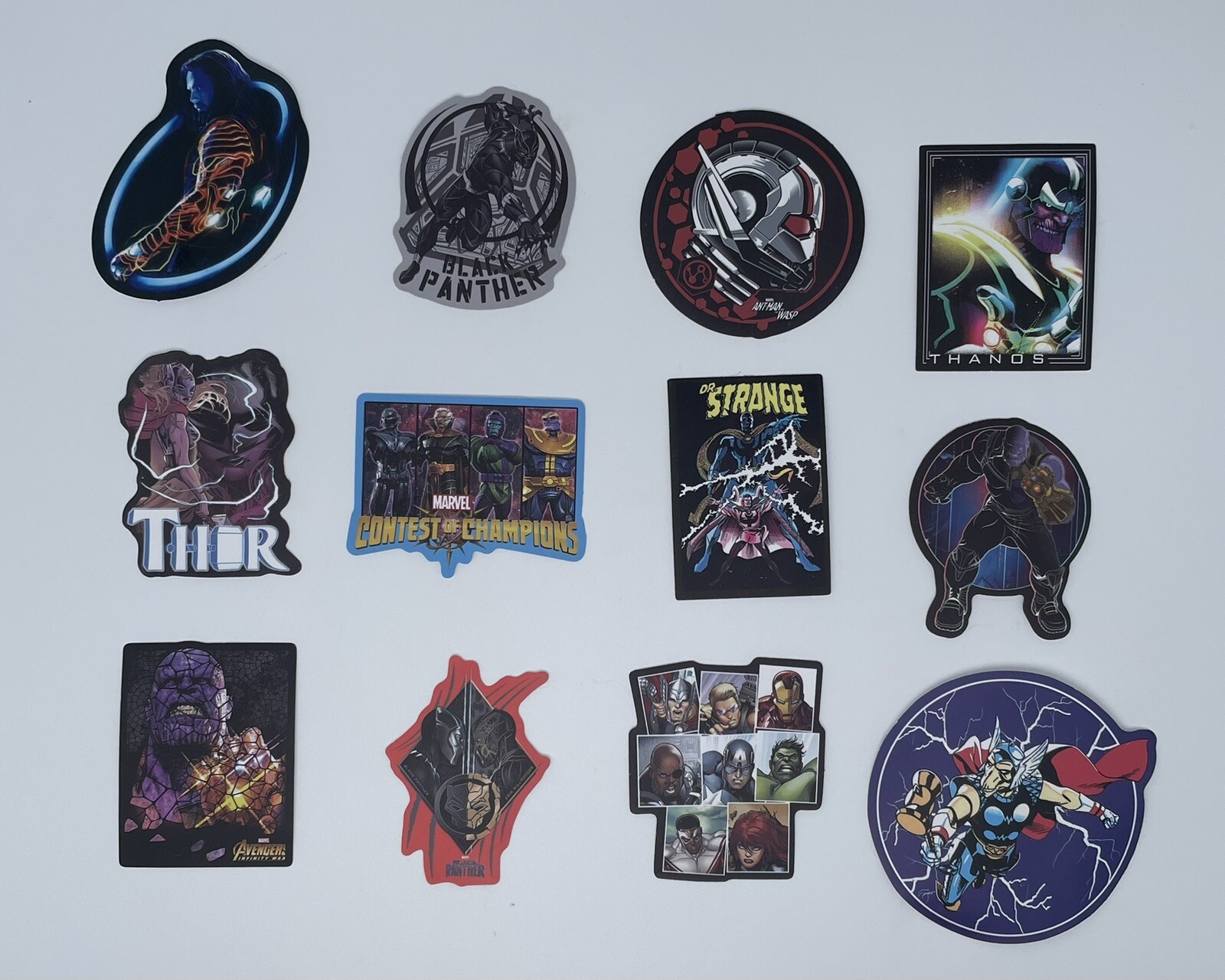 Stickers Decals Avengers Black Panther Dr Strange Thor Thanos Ant Man ...