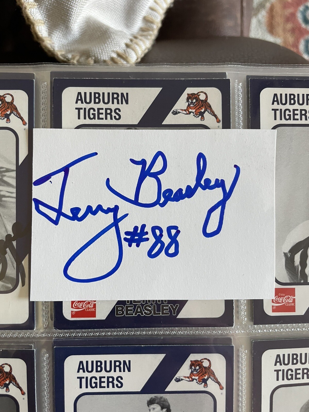 Terry Beasley Auburn Tigers Autograph 3x5 Cut | eBay