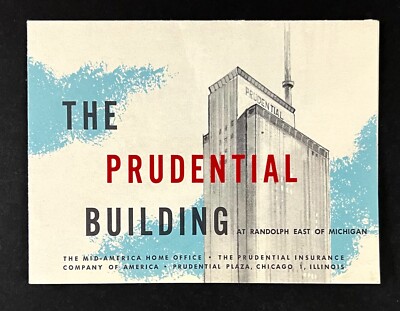 1960s The Prudential Insurance Co Building Chicago Illinois Vintage Map ...