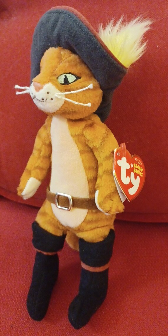 Puss in Boots TY Beanie Babies Shrek the Third (DVD Exclusive) Plush ...