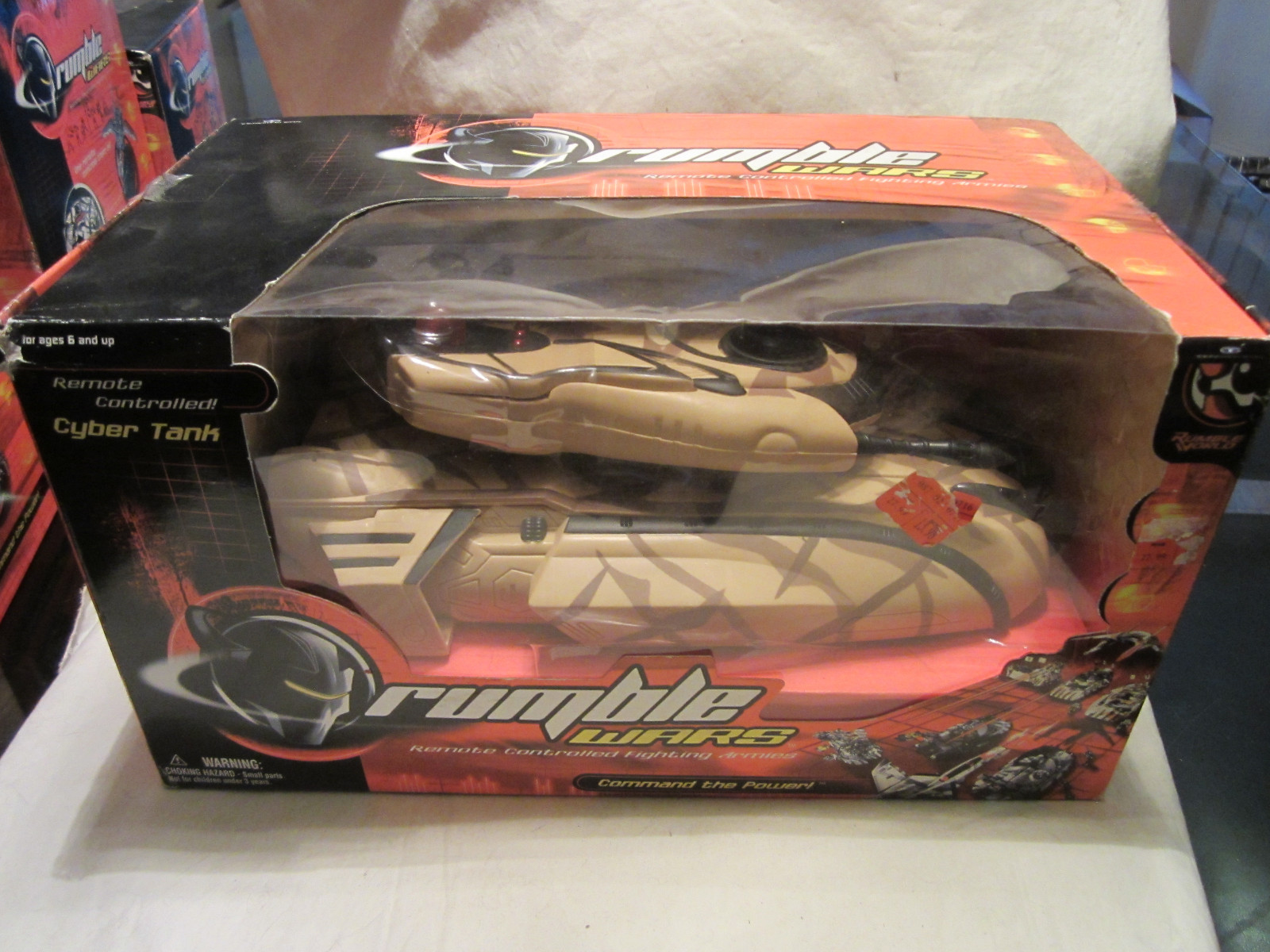 Rumble Wars CYBER TANK Brown Camo w/2 Cyber Troopers 2001 Trendmasters ...