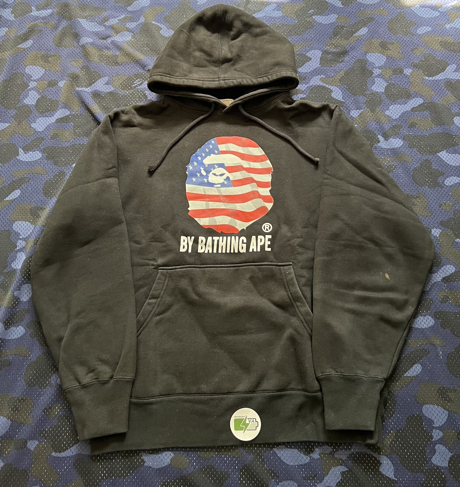 100% Authentic Rare 2000’s A Bathing Ape USA Flag Bap… - Gem