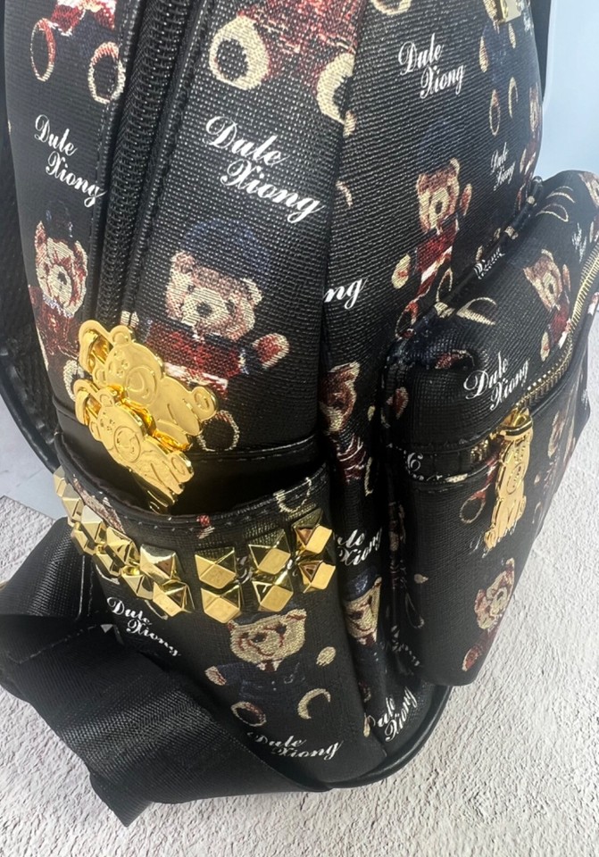 Dule Xiong Fashion Bear Backpack Black | eBay