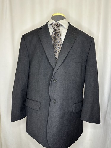 Pronto Uomo Mens 48R 52" Blazer Sport Coat Suit Jacket Gray 2 Button ...