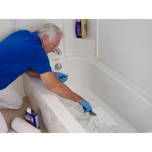 Shower Bathtub Base Bath Tub Floor Repair Kit Inlay 32 x 14.5 in. Easy ...